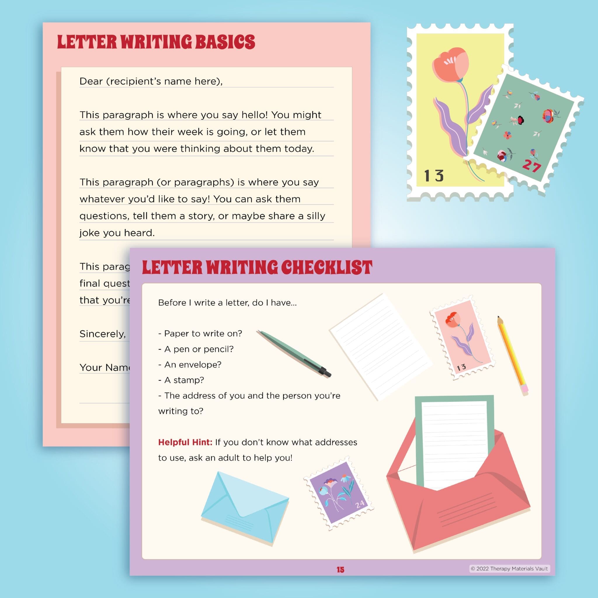 Sequencing Letter Lesson: How to Write and Send a Letter! | TMV