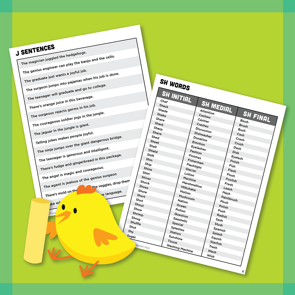 Articulation Short Stories: Target /sh/, /ch/, and /j/ | TMV