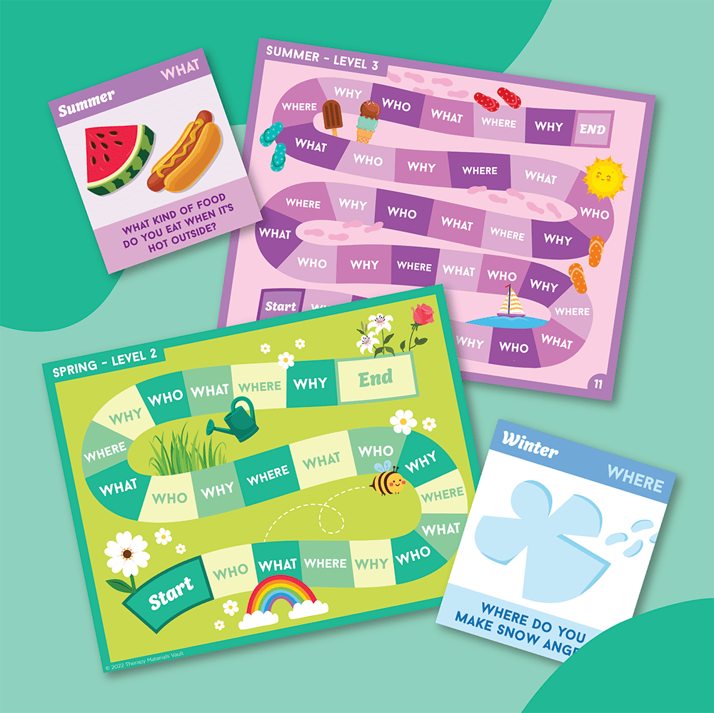Seasonal WH-Questions: Board Game Bundle | TMV
